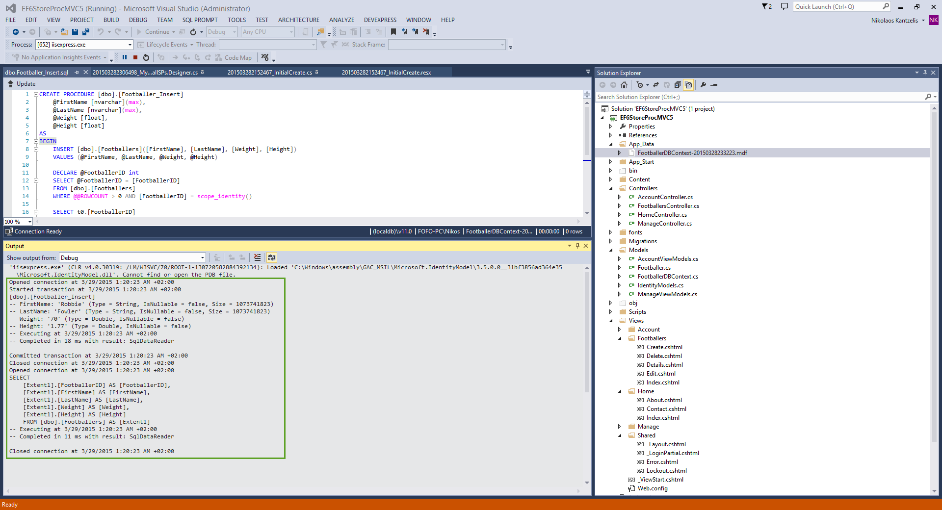 Nikolaos Kantzelis Aspnet Blog Using Stored Procedures In An Aspnet Mvc 50 Application
