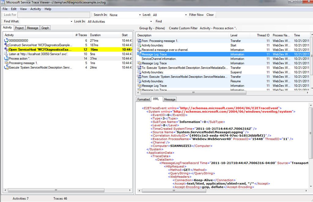 Sean Iannuzzi S Blog Wcf Diagnostics Implementation In 5 Easy Steps